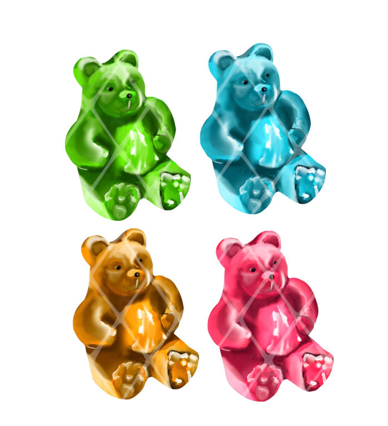 Watercolor gummy candy clipart digital-SVG vector cricut | Etsy