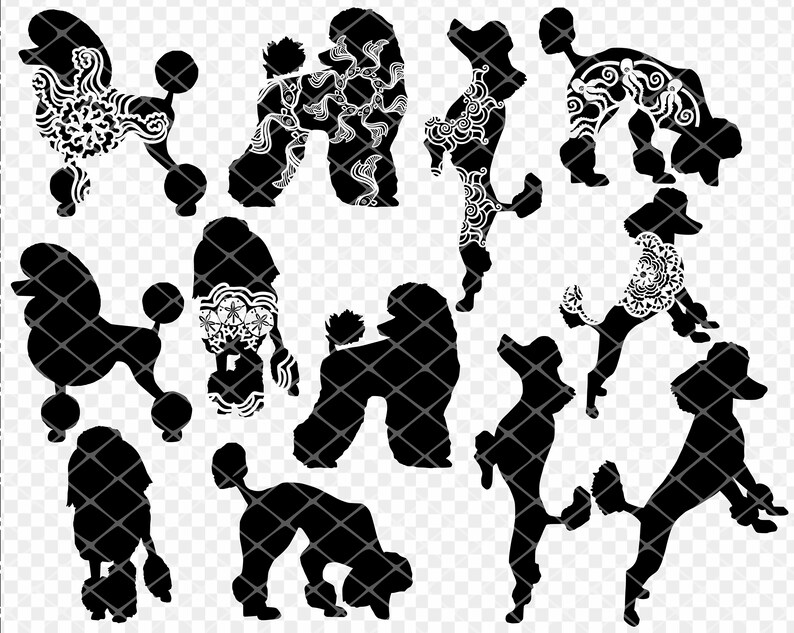 Sea Poodle Svg Vector Cricut Silhouette Cutting File Paper Cut Out ...