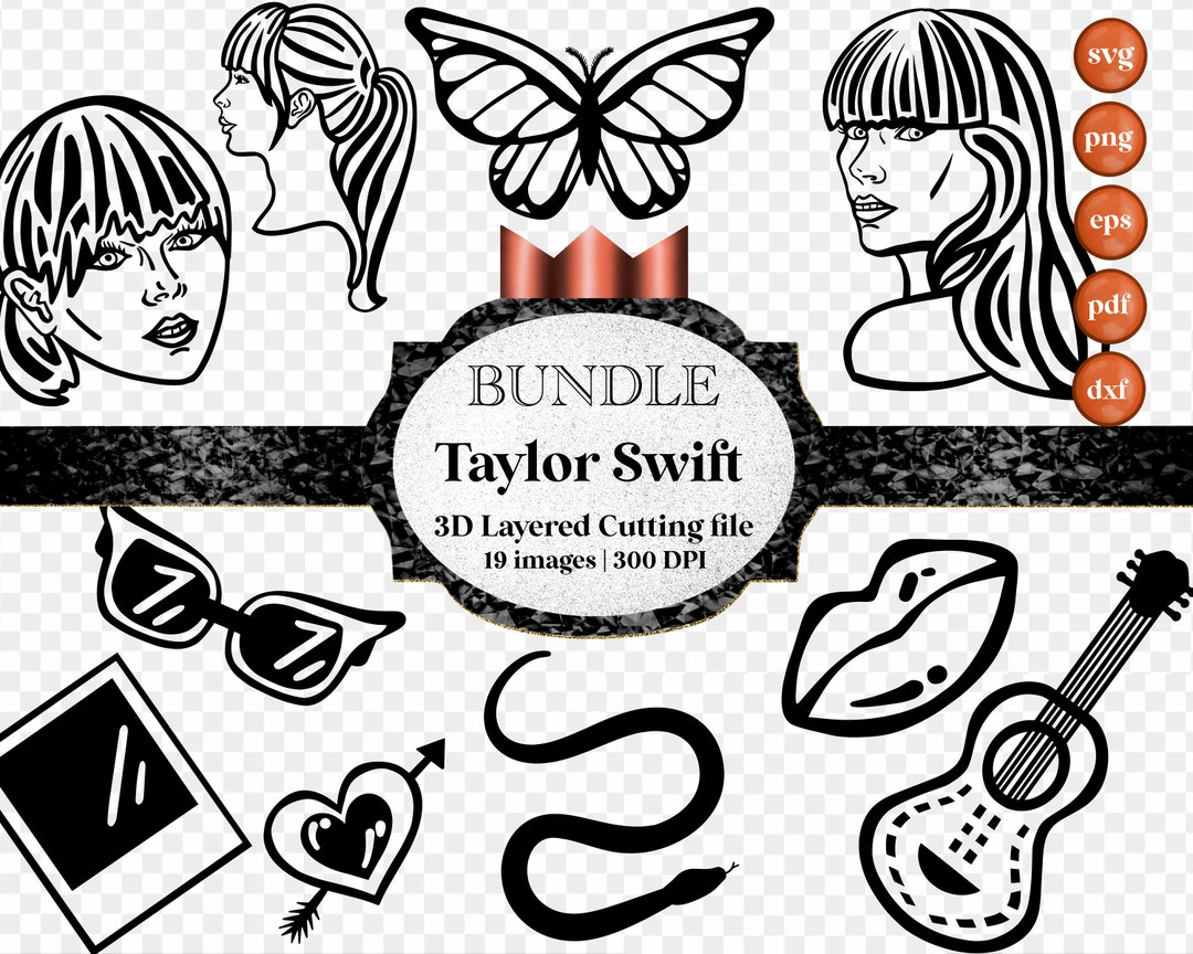Taylor Swift Digital Svg Eps Dxf Pdf Cricut Silhouette Cut Cutting File ...