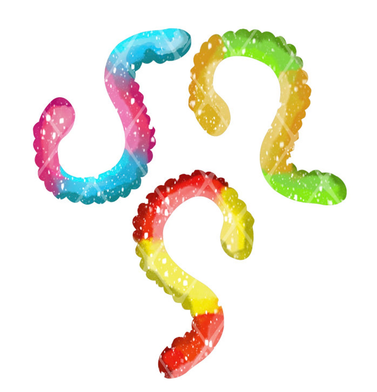 Watercolor gummy candy clipart digital-SVG vector cricut | Etsy