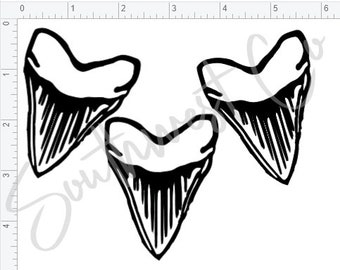 Megalodon Tooth outline Vinyl Decal - Etsy