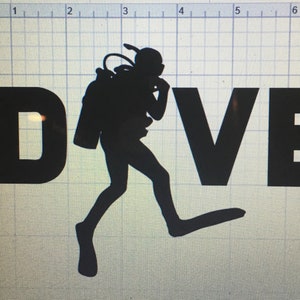 Dive Vinyl Decal | Etsy