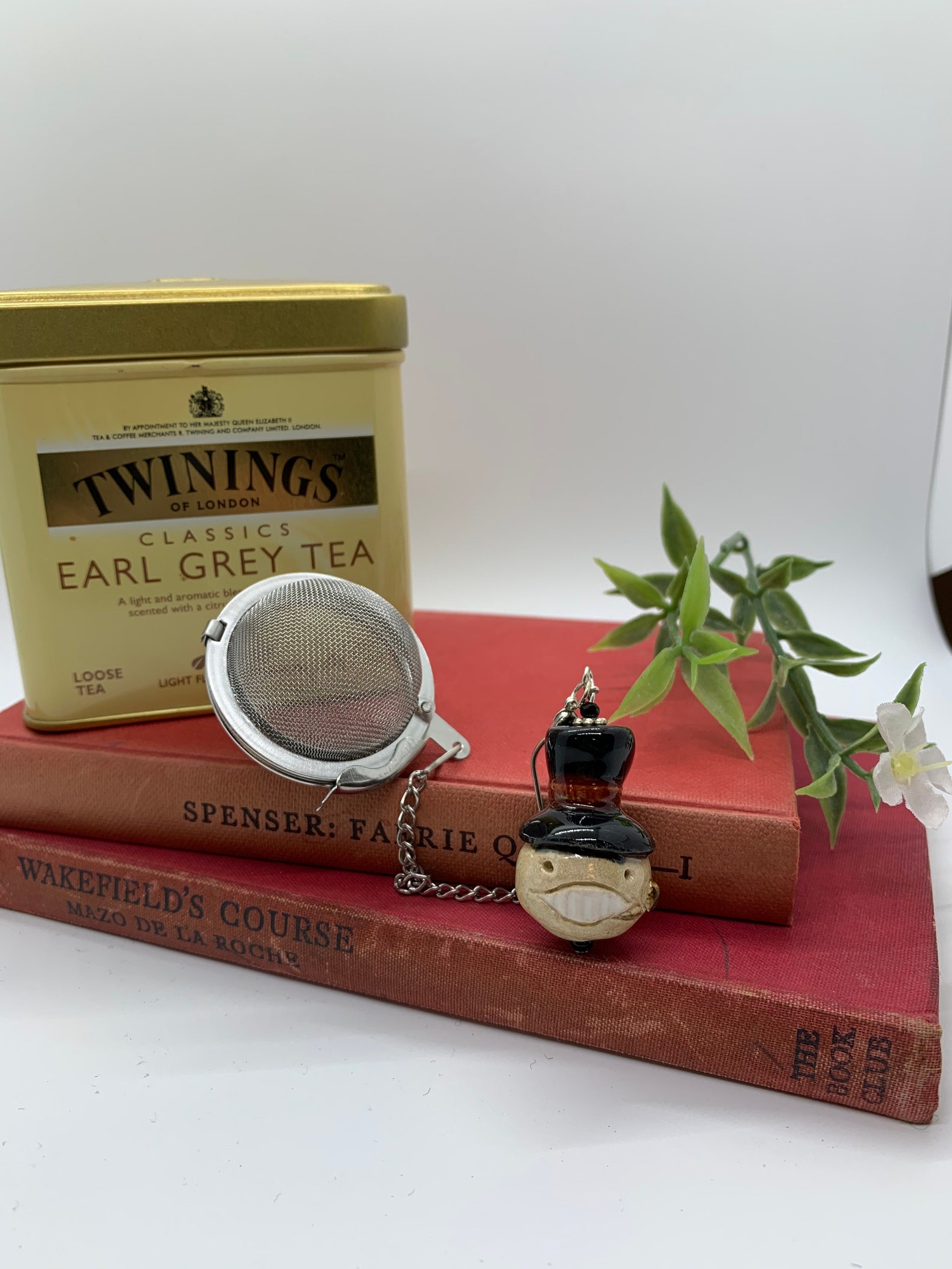 Tea Diffuser With Handmade Ceramic Tea Ball Fob, Anime Themed Tea Ball ...