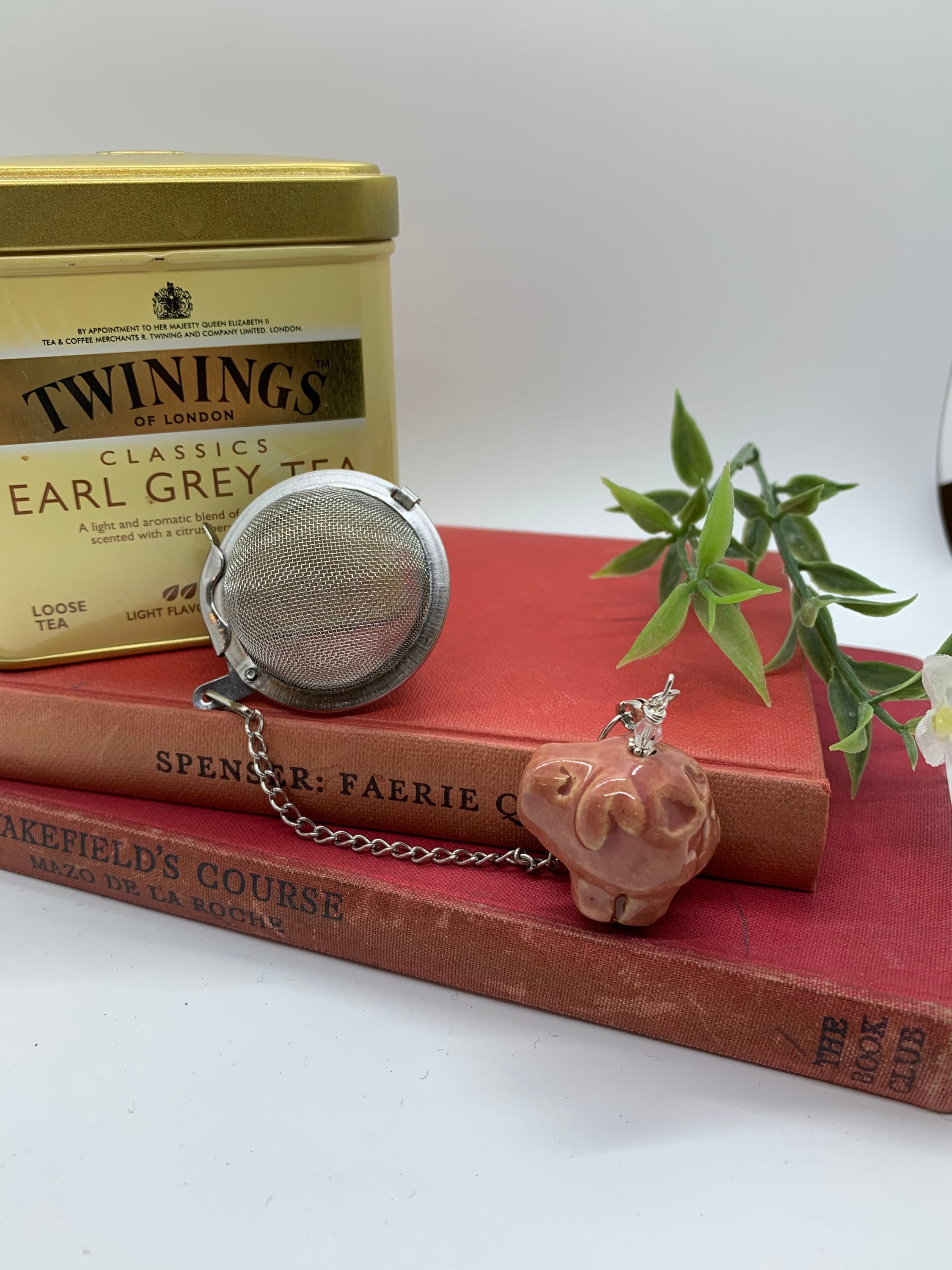 Tea Diffuser With Handmade Ceramic Tea Ball Fob, Anime Themed Tea Ball ...