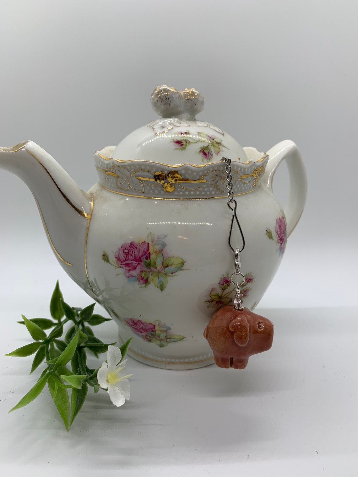 Tea Diffuser With Handmade Ceramic Tea Ball Fob Anime Themed - Etsy