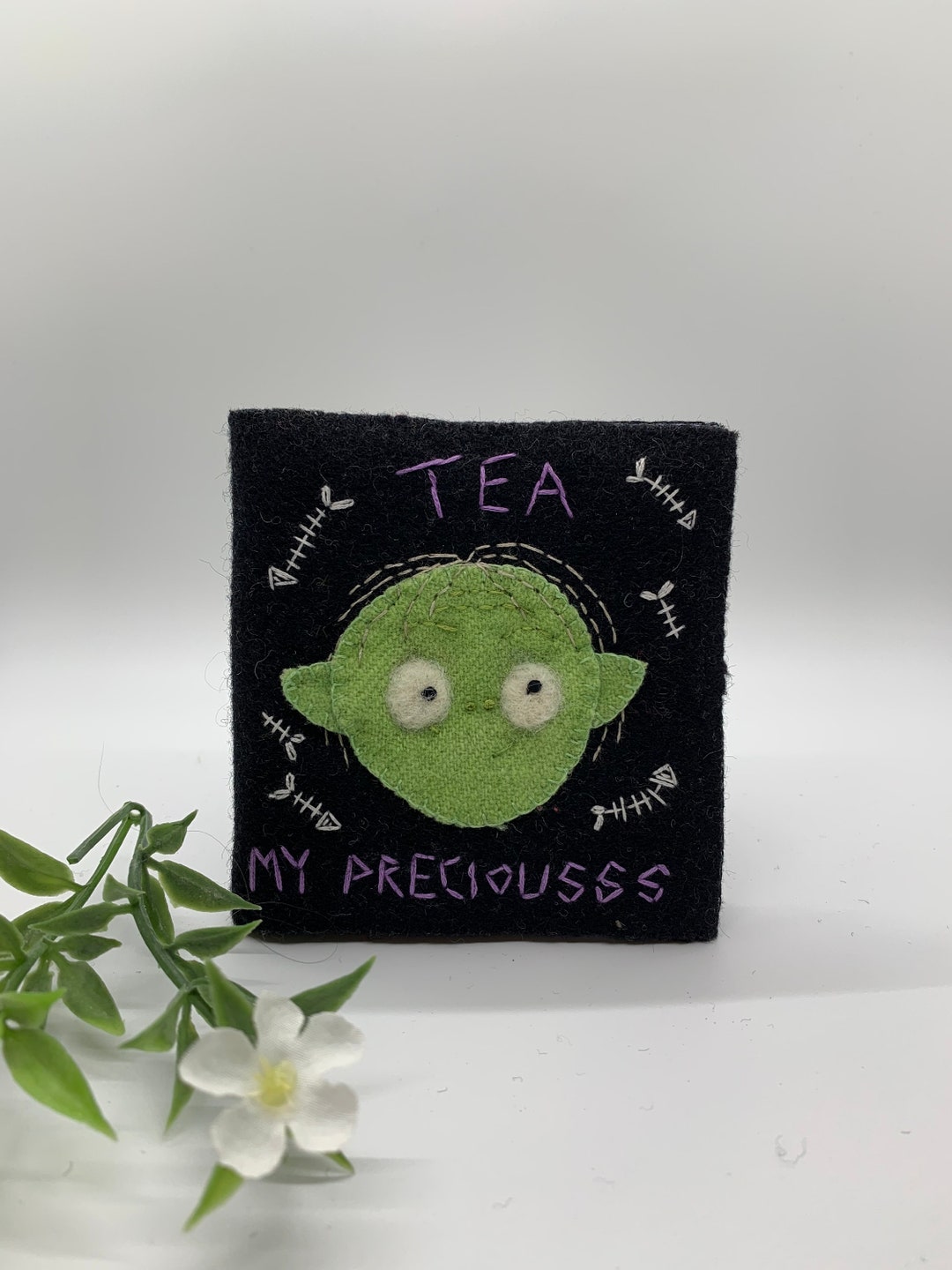 Cute Handmade Goblin Tea Booklet, Wool Tea Booklet, Tea Wallet, Tea ...