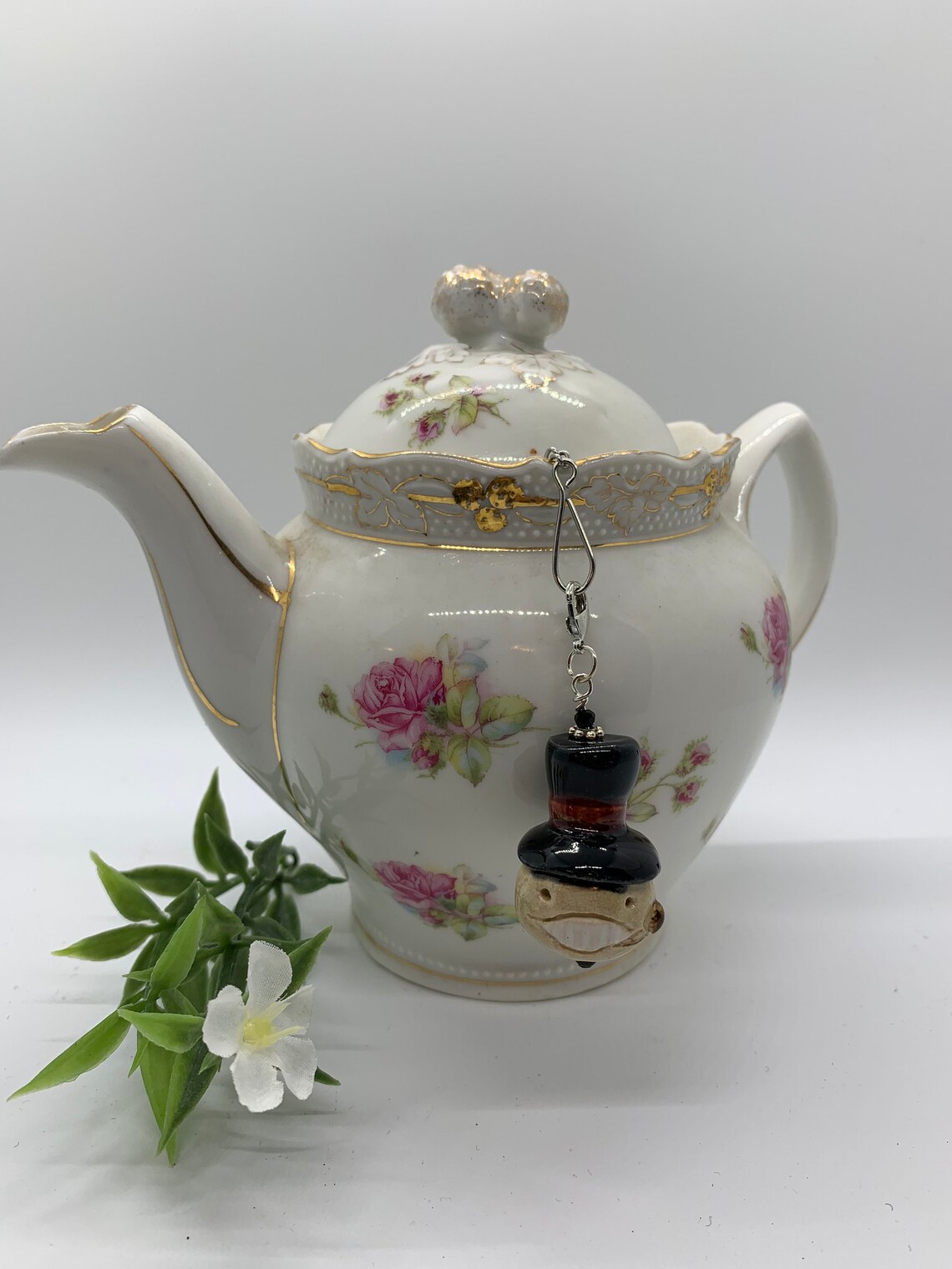 Tea Diffuser With Handmade Ceramic Tea Ball Fob Anime Themed - Etsy