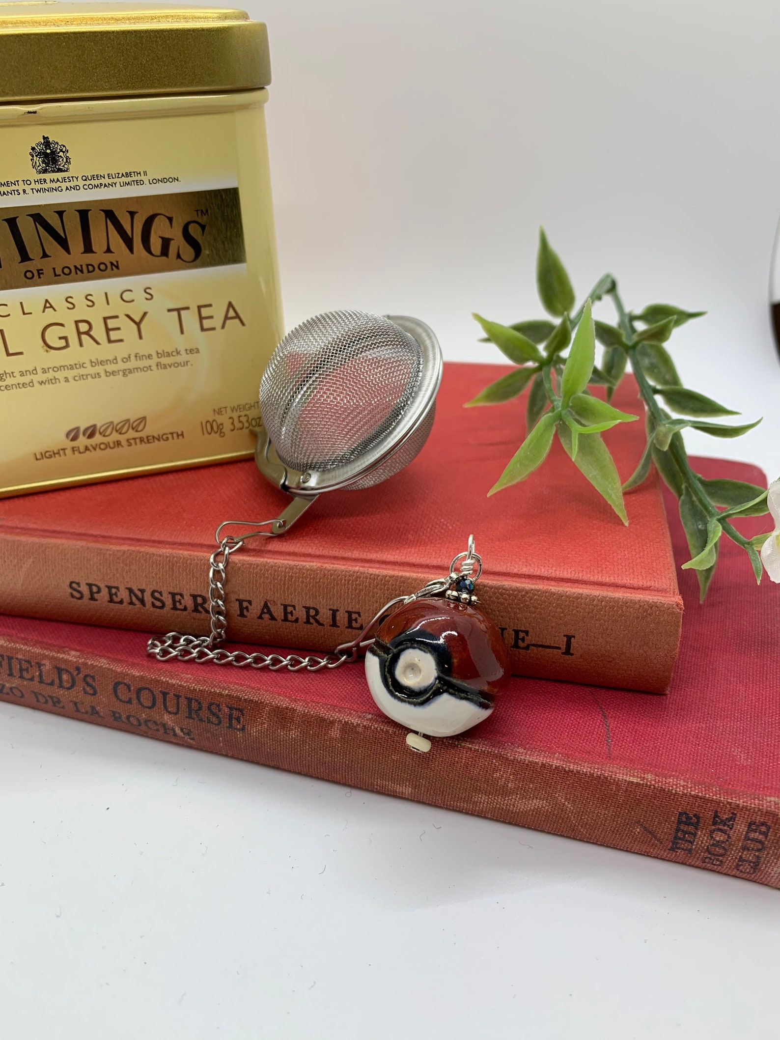 Tea Diffuser With Handmade Ceramic Tea Ball Fob Anime Themed - Etsy