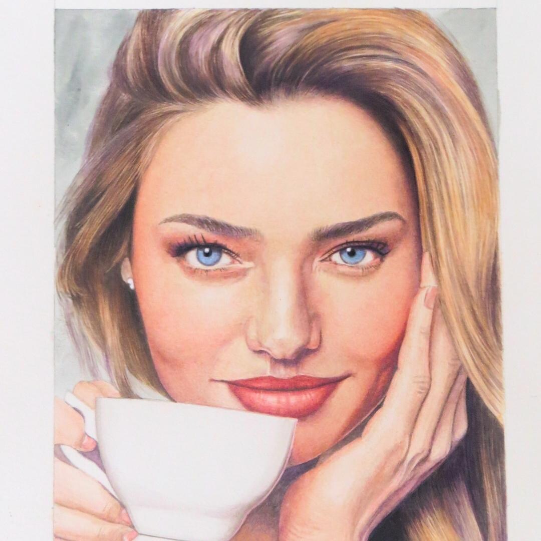 Miranda Kerr Watercolor Portrait: Hand-painted Original Artwork (8x11in ...