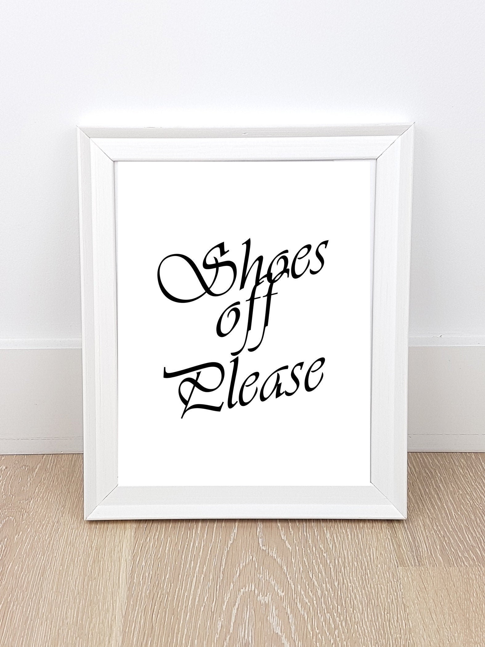 Printable 5 Sizes - Shoes off Sign, Remove Shoes Sign, Shoes off Please ...
