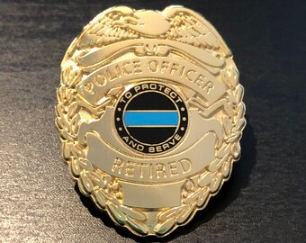 Police Retired Badge - Etsy