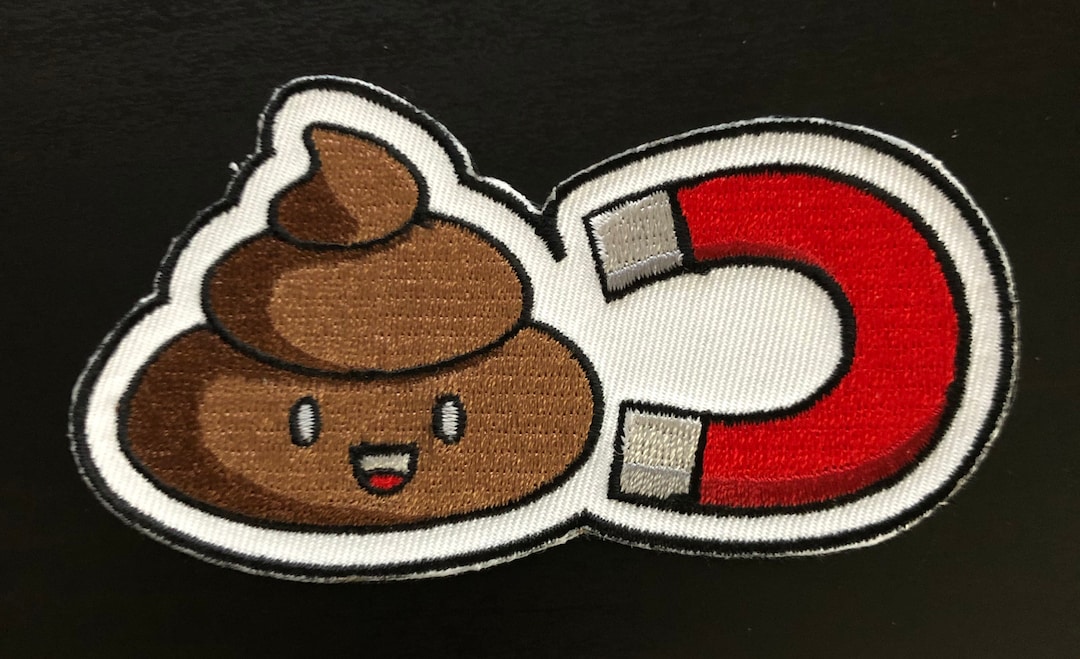 Poop Magnet 4" Wide - Embroidered Patches - Etsy