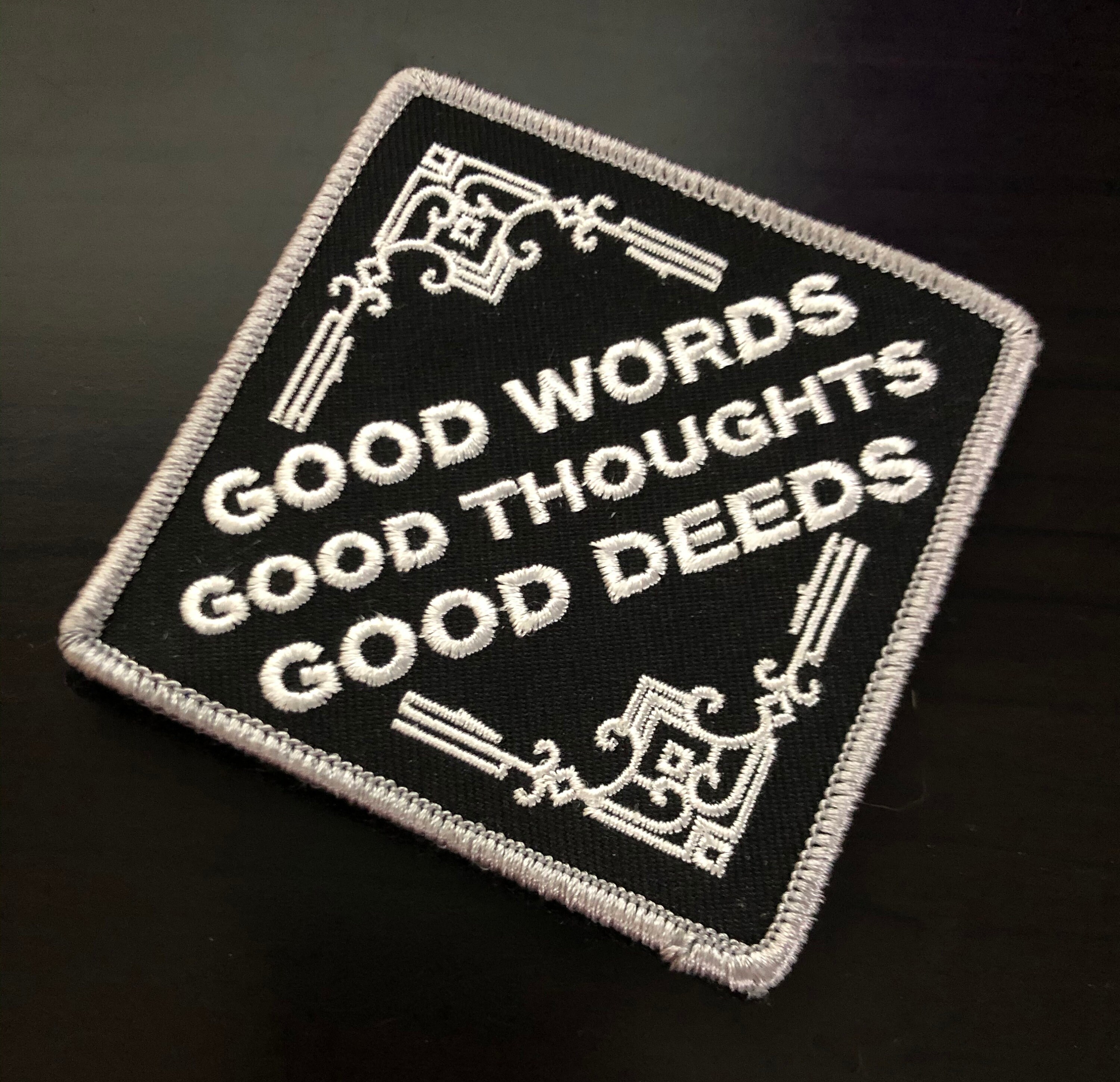 Good Words Good Thoughts Good Deeds Embroidered Patch | Etsy