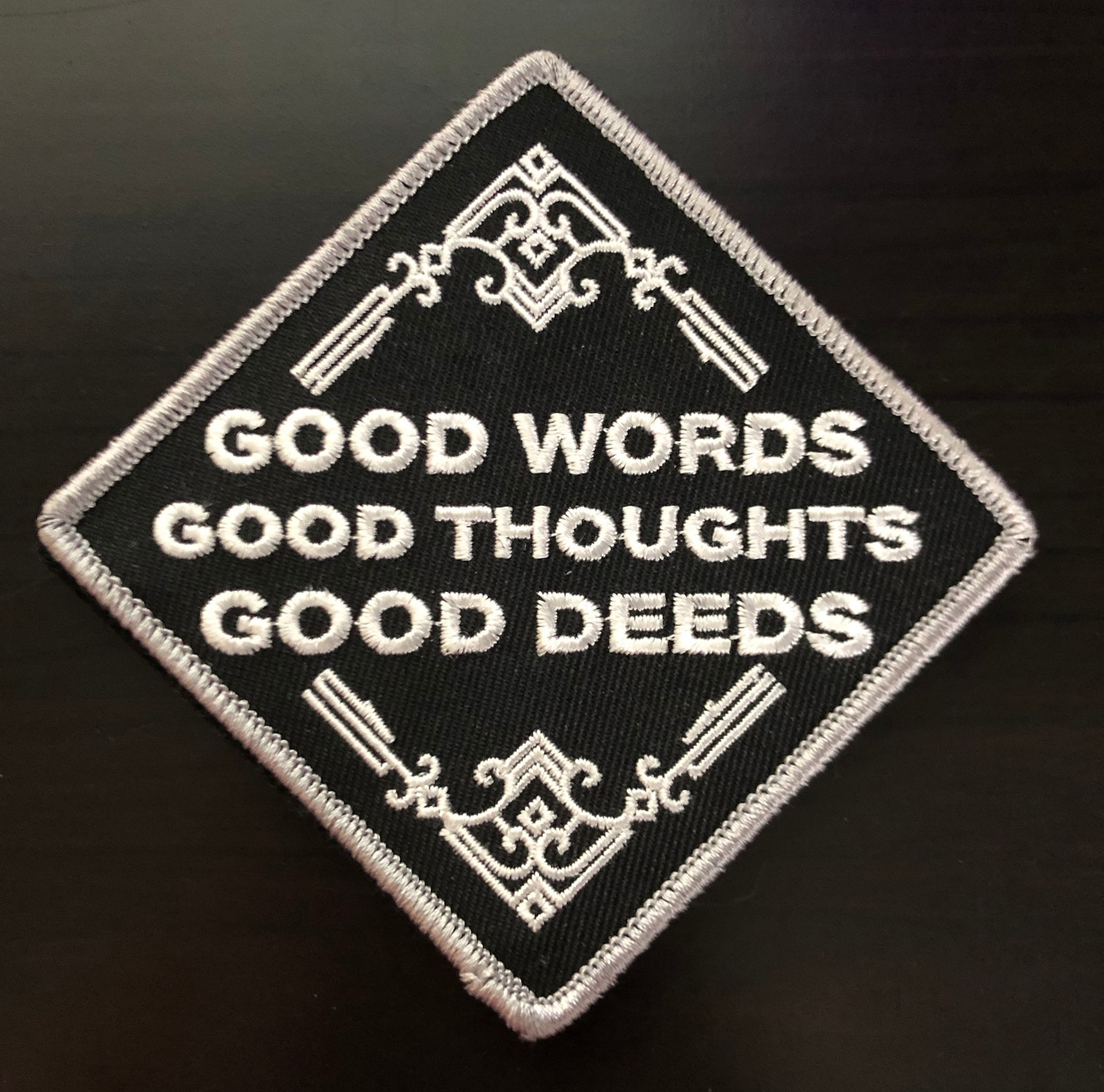 Good Words Good Thoughts Good Deeds Embroidered Patch - Etsy