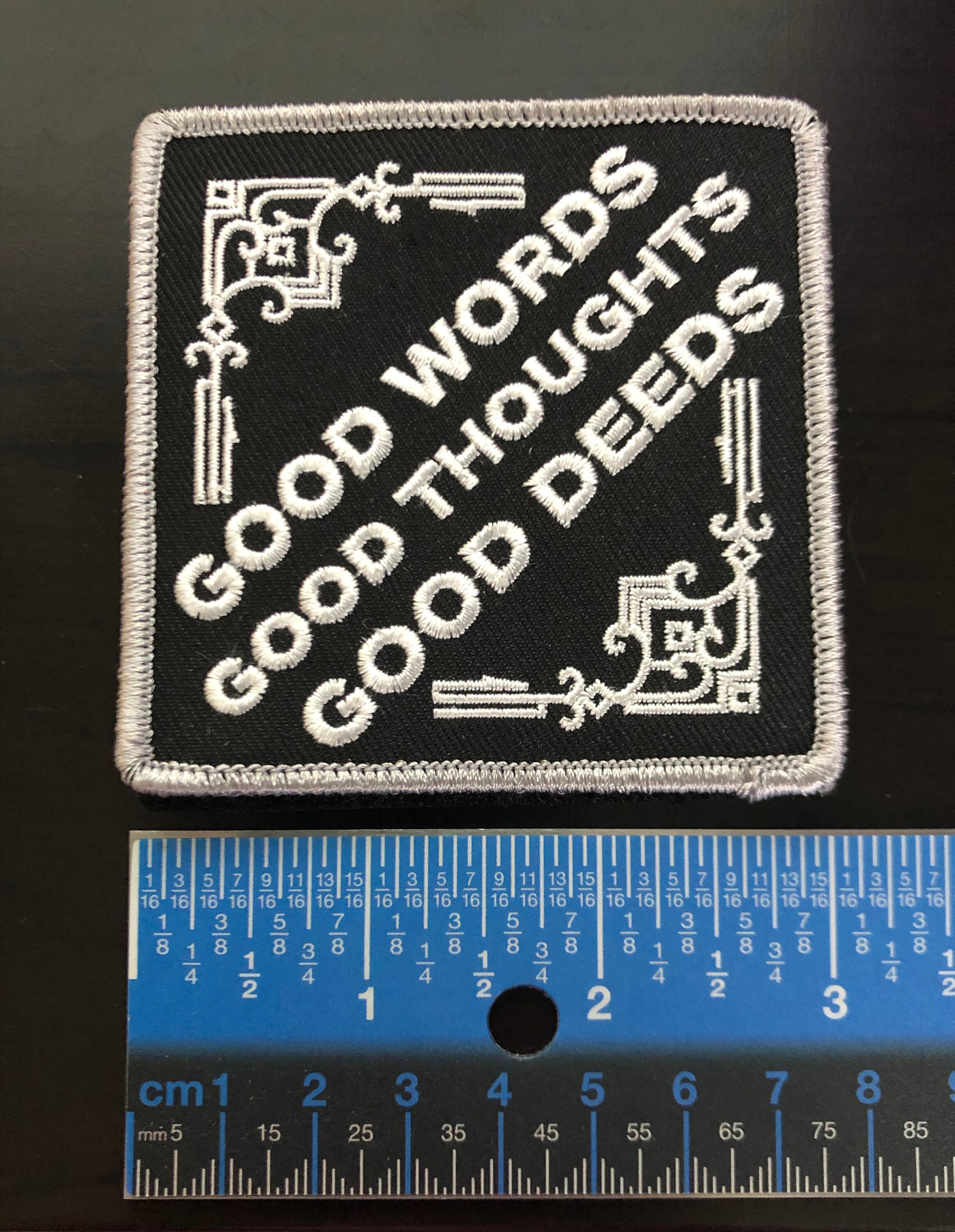 Good Words Good Thoughts Good Deeds Embroidered Patch | Etsy