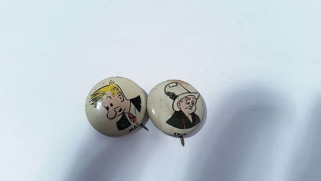 Kellogg's Cartoon Pep Pins Mac & Spud - Etsy
