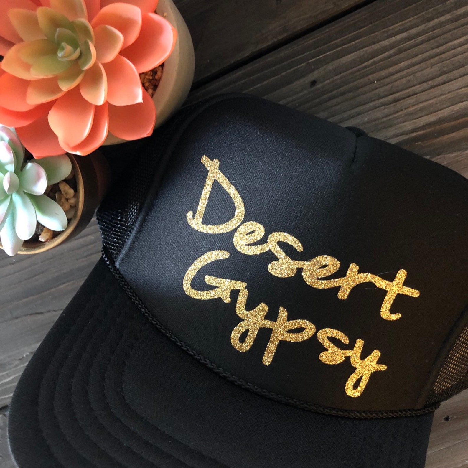 Desert gypsy-desert hat-womens trucker hat-glitter trucker | Etsy