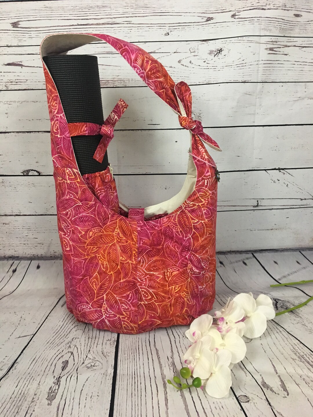 Custom Made to Order Yoga Mat Bag With Pockets / Crossbody Multiple ...
