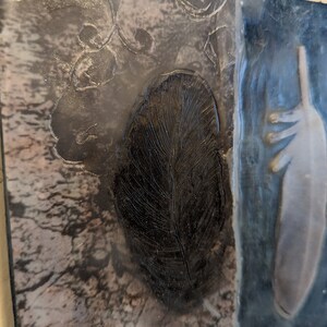 Two Feathers - Original Art Wax Encaustic - Etsy