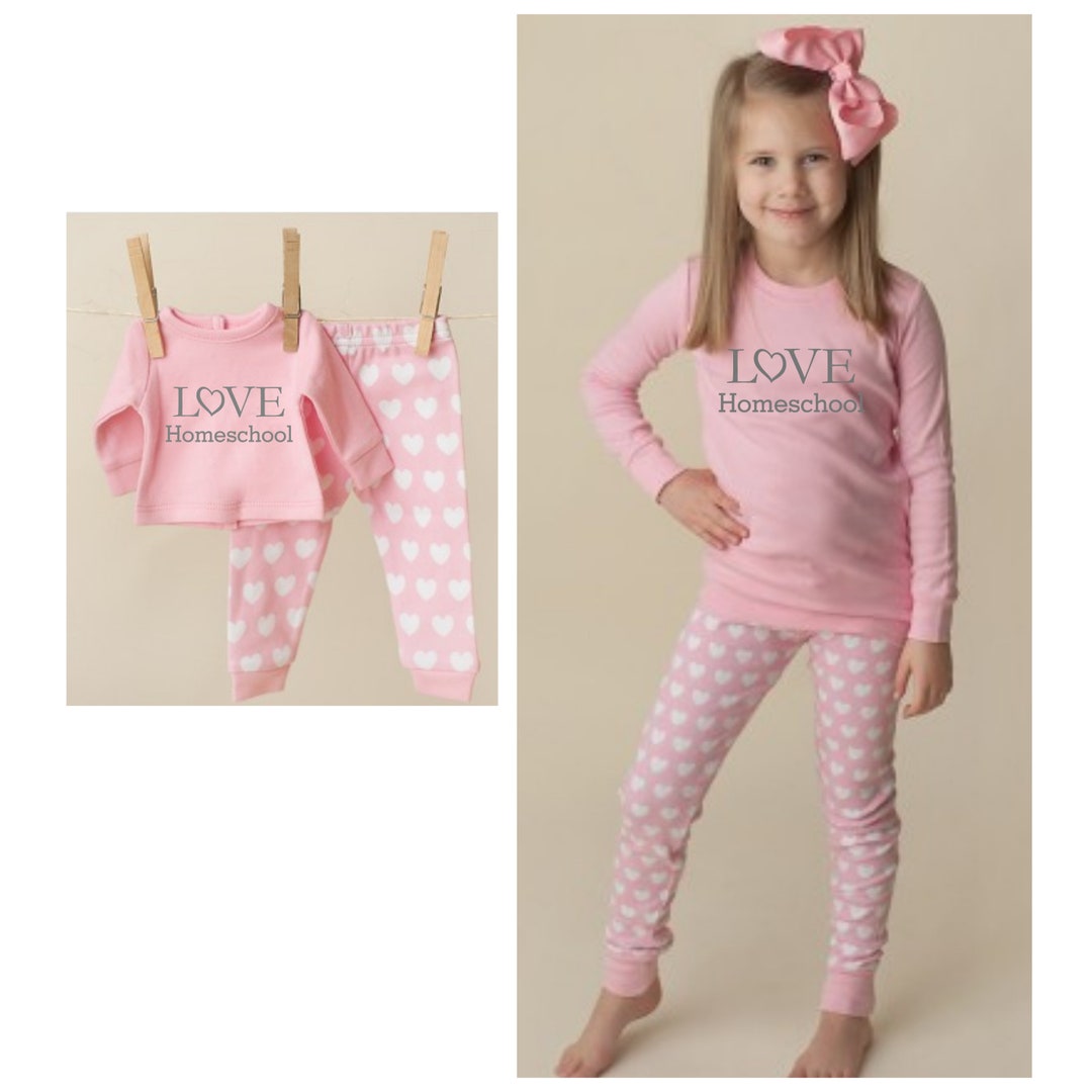 Pink Heart Doll & Me PJ Sets, Choose Design, Matching Pajamas for Girl ...