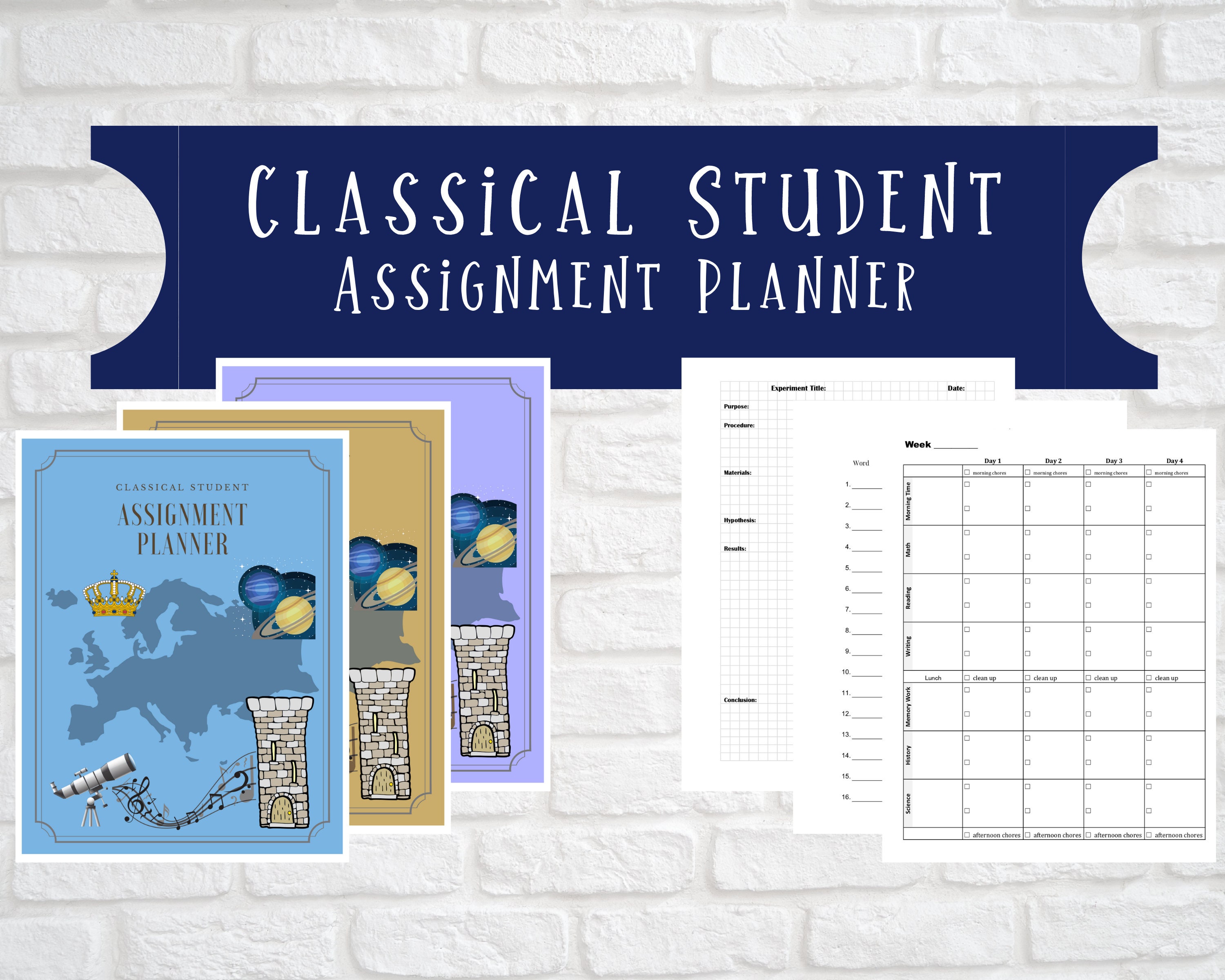 Cycle 2 Classical Student Assignment Planner and Resource - Etsy