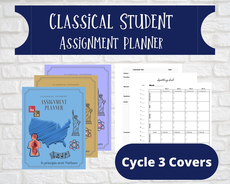 New Classical Student Assignment Planner and Resource Notebook Pack ...