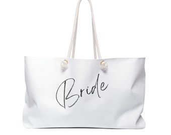 Just Married Weekender Bag, Bride Overnight Bag, Honeymoon Bag, Weekend ...
