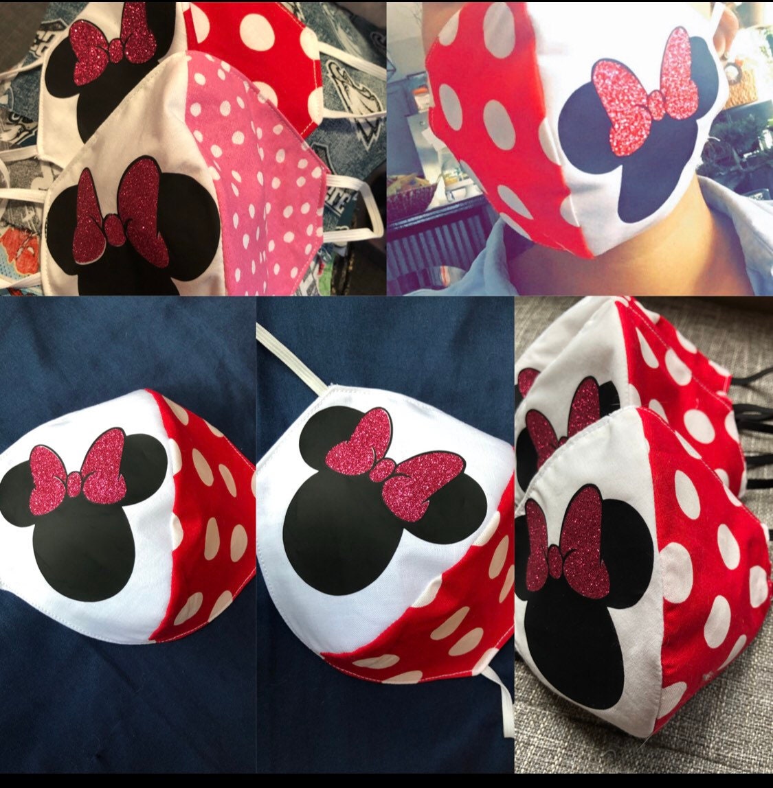 Minnie Mouse Mask Cute Face Mask Funny Face Mask - Etsy
