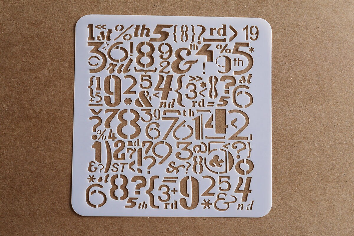 Numbers stencil math Bullet Journal Stencil notations | Etsy