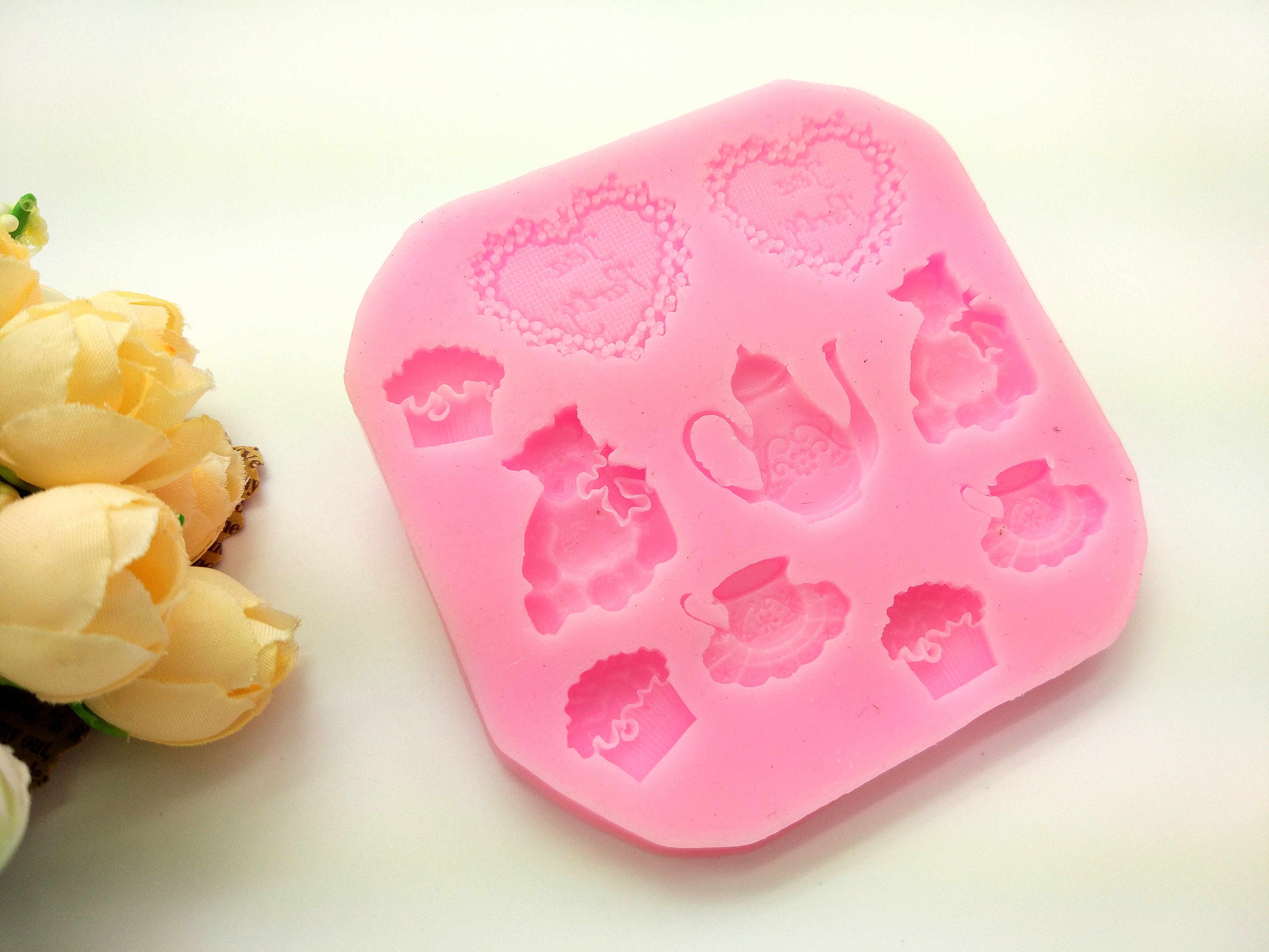 Tea Party DIY Mould /tea Pot Silicone Mold Mould/cake Decor | Etsy