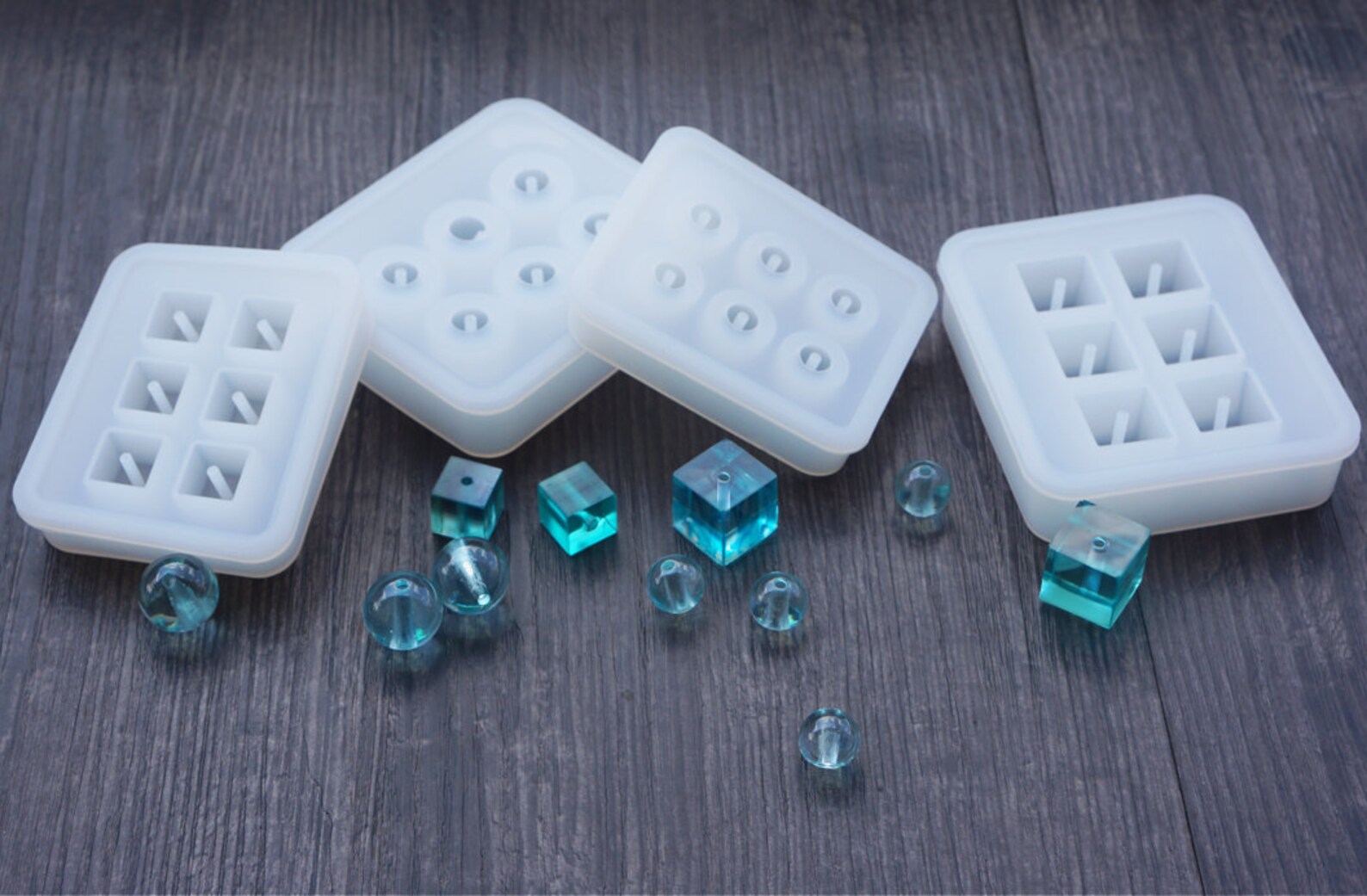 Square Diamond beads molds /Earring resin silicon mold | Etsy