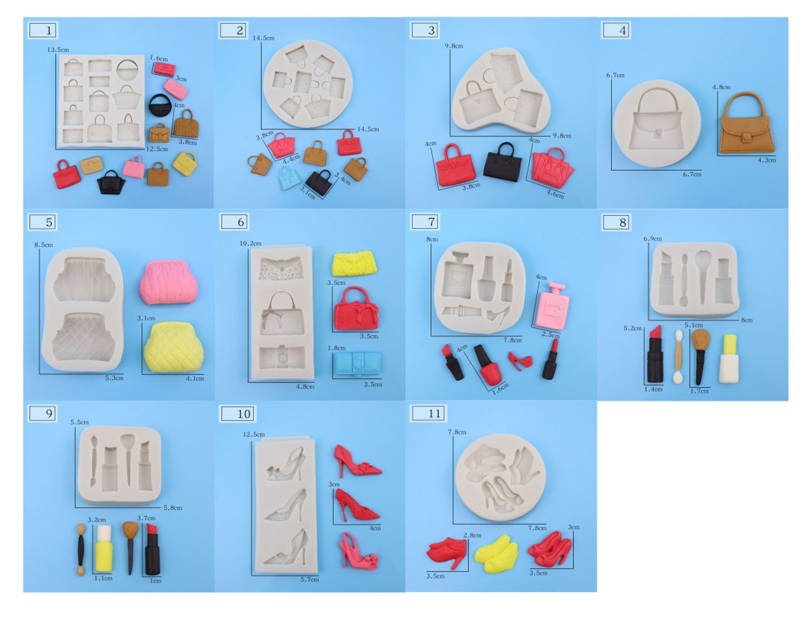 Cosmetic Bag Mold/bag Silicone Mold/toiletry Bag Mold/high | Etsy