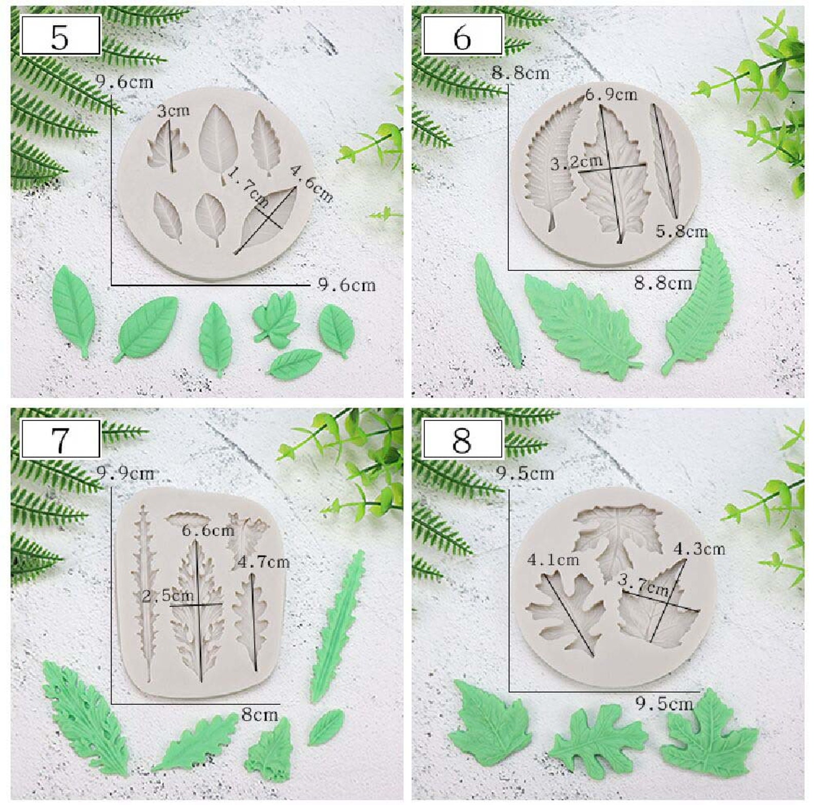Maple Leaves Silicone Mold/leaf Mold / Elegant Leave Mold for Cake ...