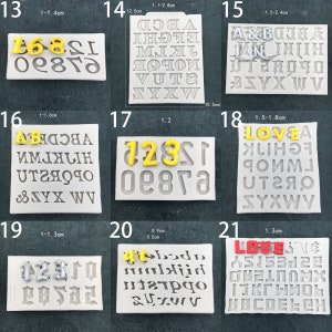 Letter Mold/letter Mold Alphabet Silicone Rubber/alphabet Mold/candy ...