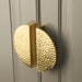 Hammered Grain Semicircle Brass Knob, Handmade Drawer Solid Brass Knobs, Improvement Knobs ...