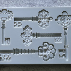 Victorian Key Mold Set, Silicone Keys Shaped Mold, Cake Chocolate ...