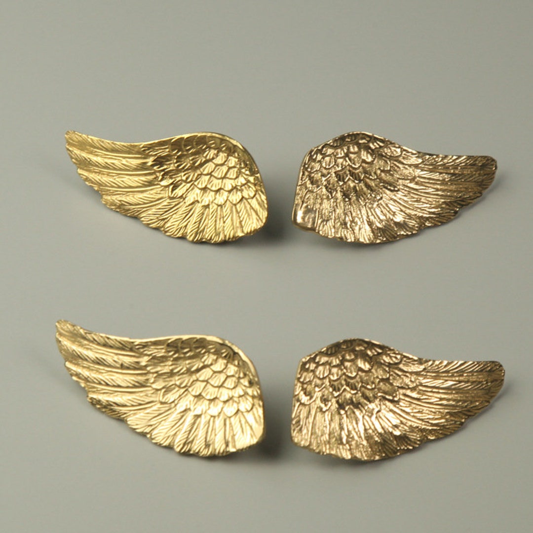 Wings Solid Brass Knob, Minimalist Cabinet Knobs, Furniture Improvement ...