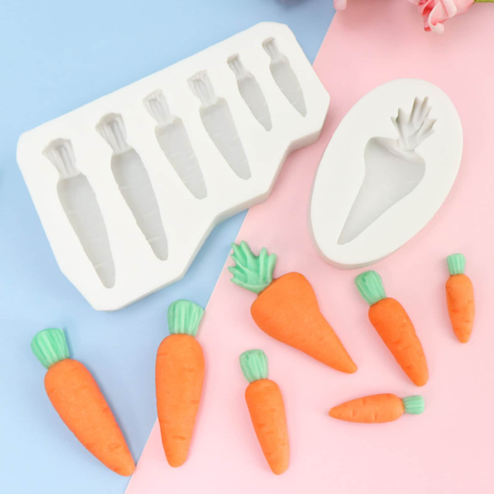 Carrot Silicone Mold /plant Carrot Mold/silicone Carrot Cake Fondant ...