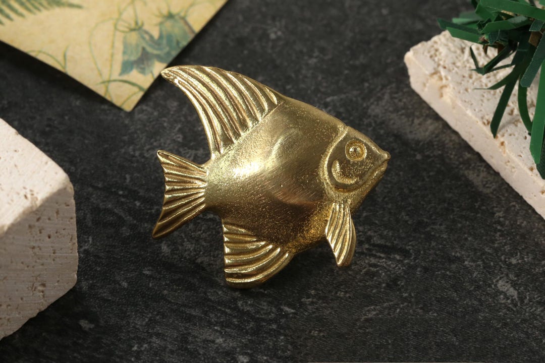 Solid Brass Fish Drawer Knobs,cupboard Knob,cabinet Pulls,wardrobe ...