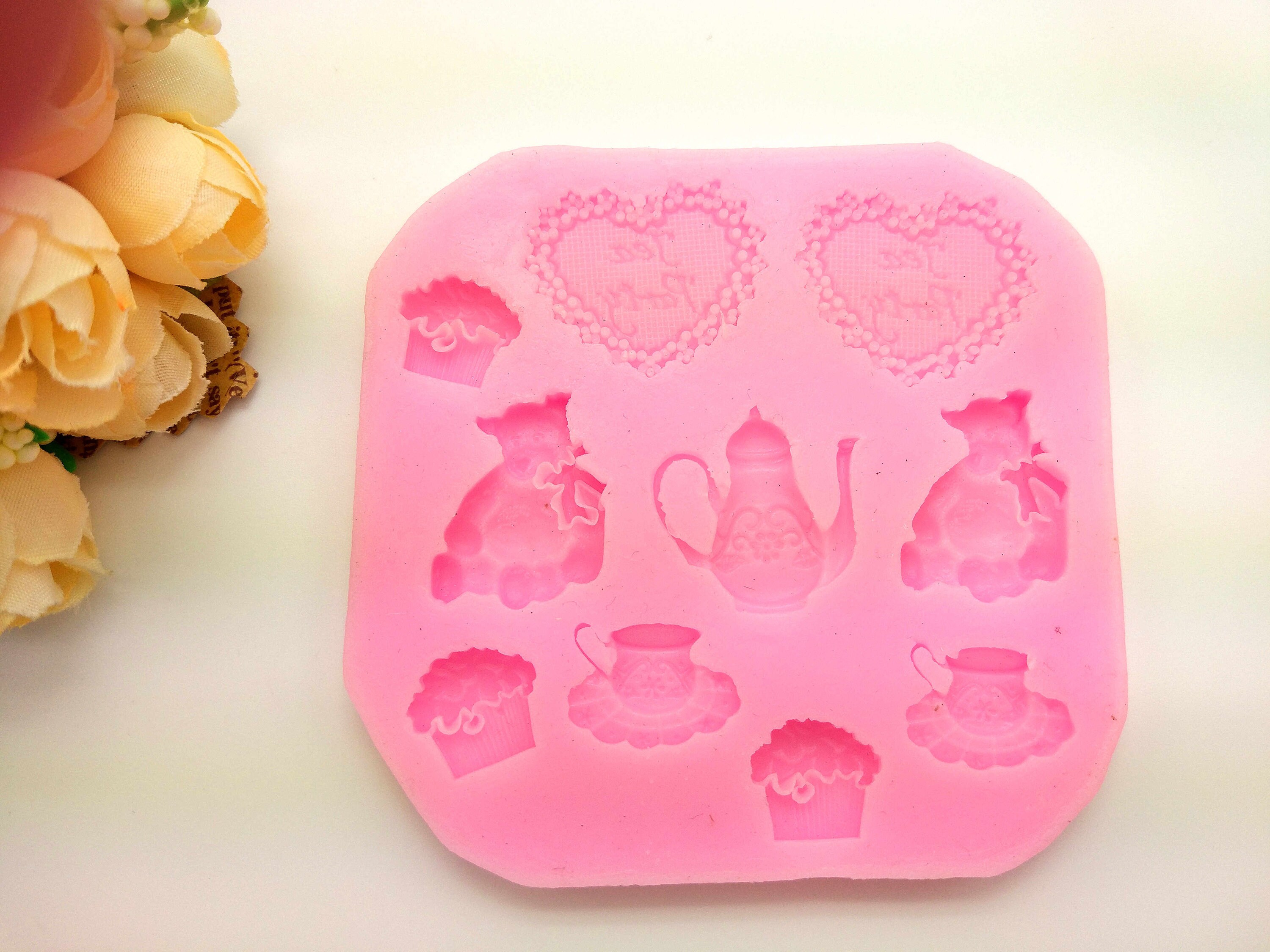 Tea Party DIY Mould /tea Pot Silicone Mold Mould/cake Decor | Etsy