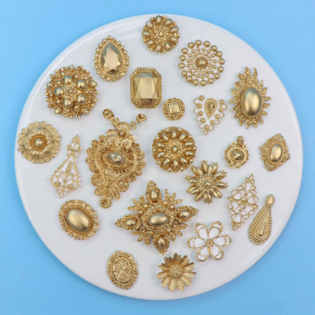 Jewelry Gemstone Silicone Mold/luxury Retro Gems Mold/epoxy Resin Craft ...