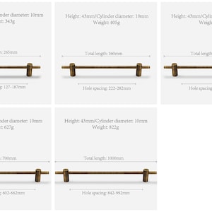 Adjustable Cabinet Handles, Brass Extra Long Cabinet Pulls, Furniture ...