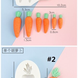 Carrot Silicone Mold /plant Carrot Mold/silicone Carrot Cake Fondant ...