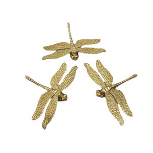 Dragonfly Brass Knob, Unique Cabinet Knobs, Furniture Improvement Knobs, Furniture Replacement ...