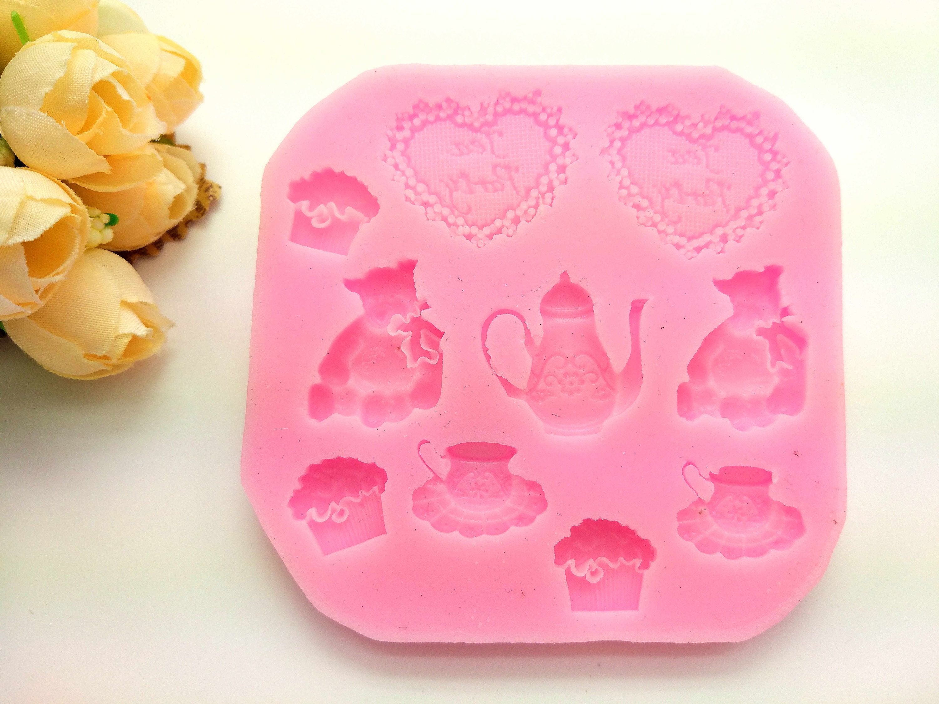 Tea Party DIY Mould /tea Pot Silicone Mold Mould/cake Decor - Etsy