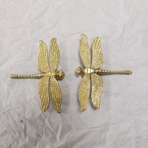 Dragonfly Brass Knob, Unique Cabinet Knobs, Furniture Improvement Knobs, Furniture Replacement ...