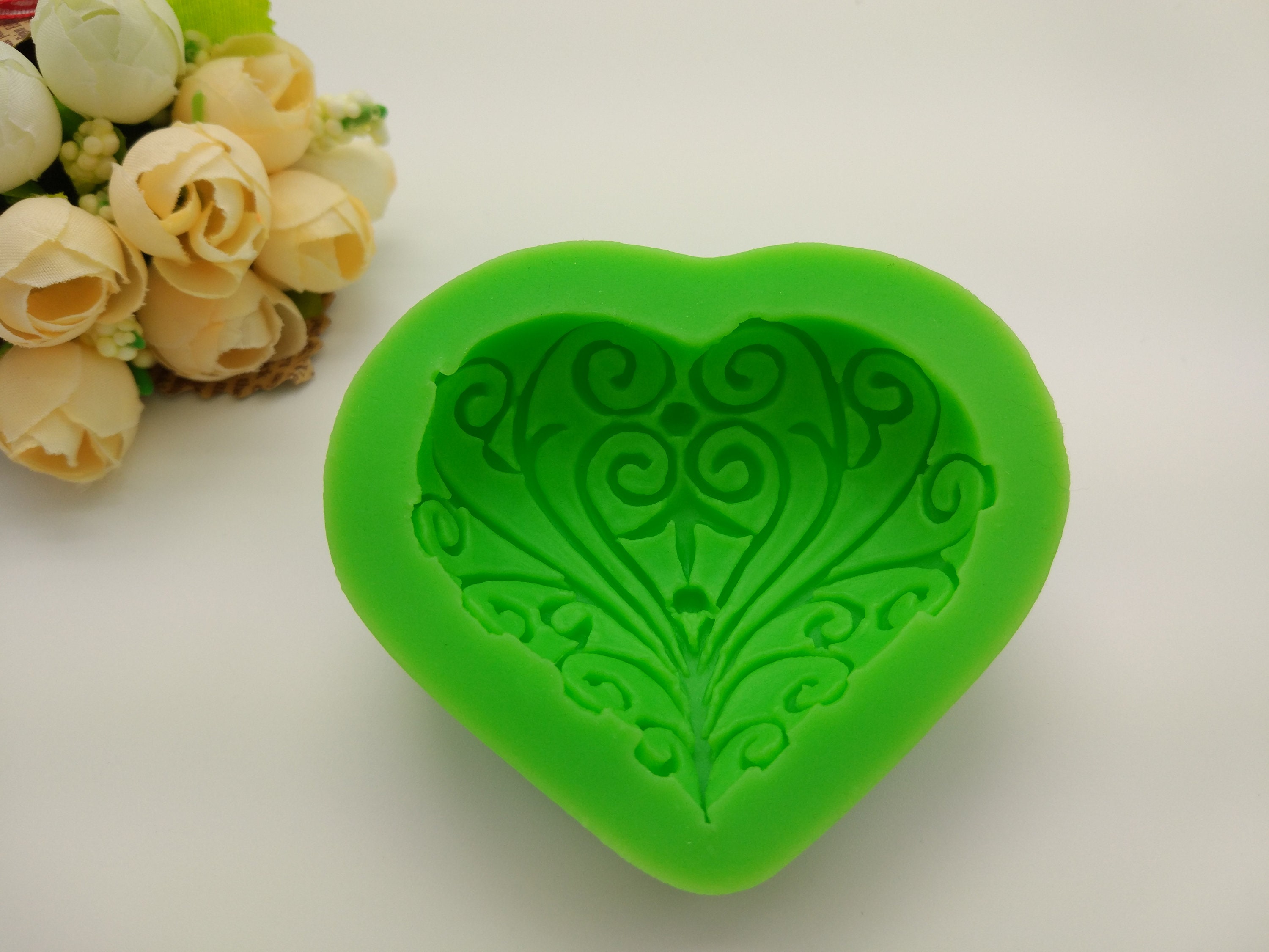 Geometric Heart Silicone Mold Fondant /pattern Heart Mold/ for - Etsy