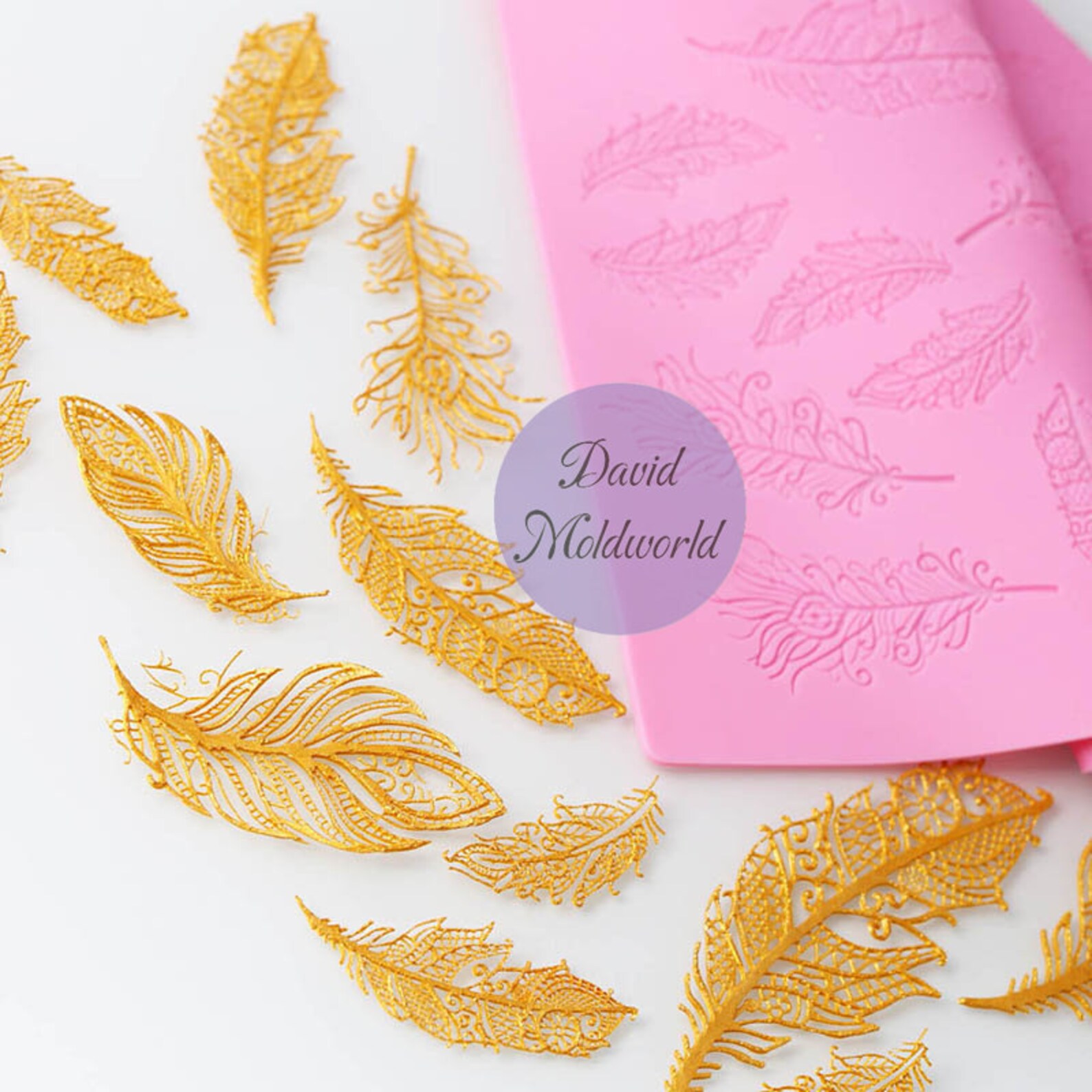 Multi Lace Feather Silicone Mold/leaf Mold /feather Mold for - Etsy