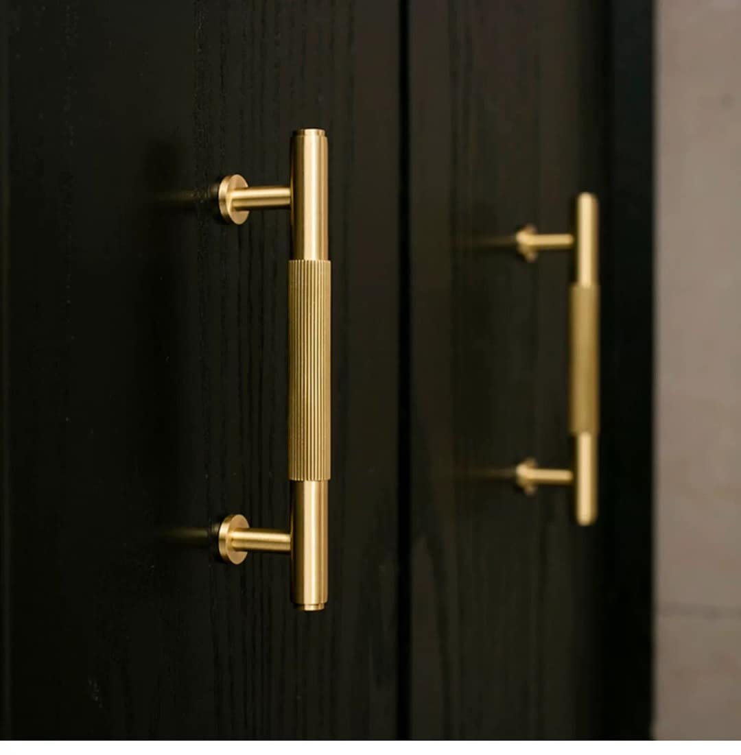 Solid Brass Cabinet Handles, Elegant Cabinet Knobs,cupboard Knobs, Furniture Replacement Knob ...