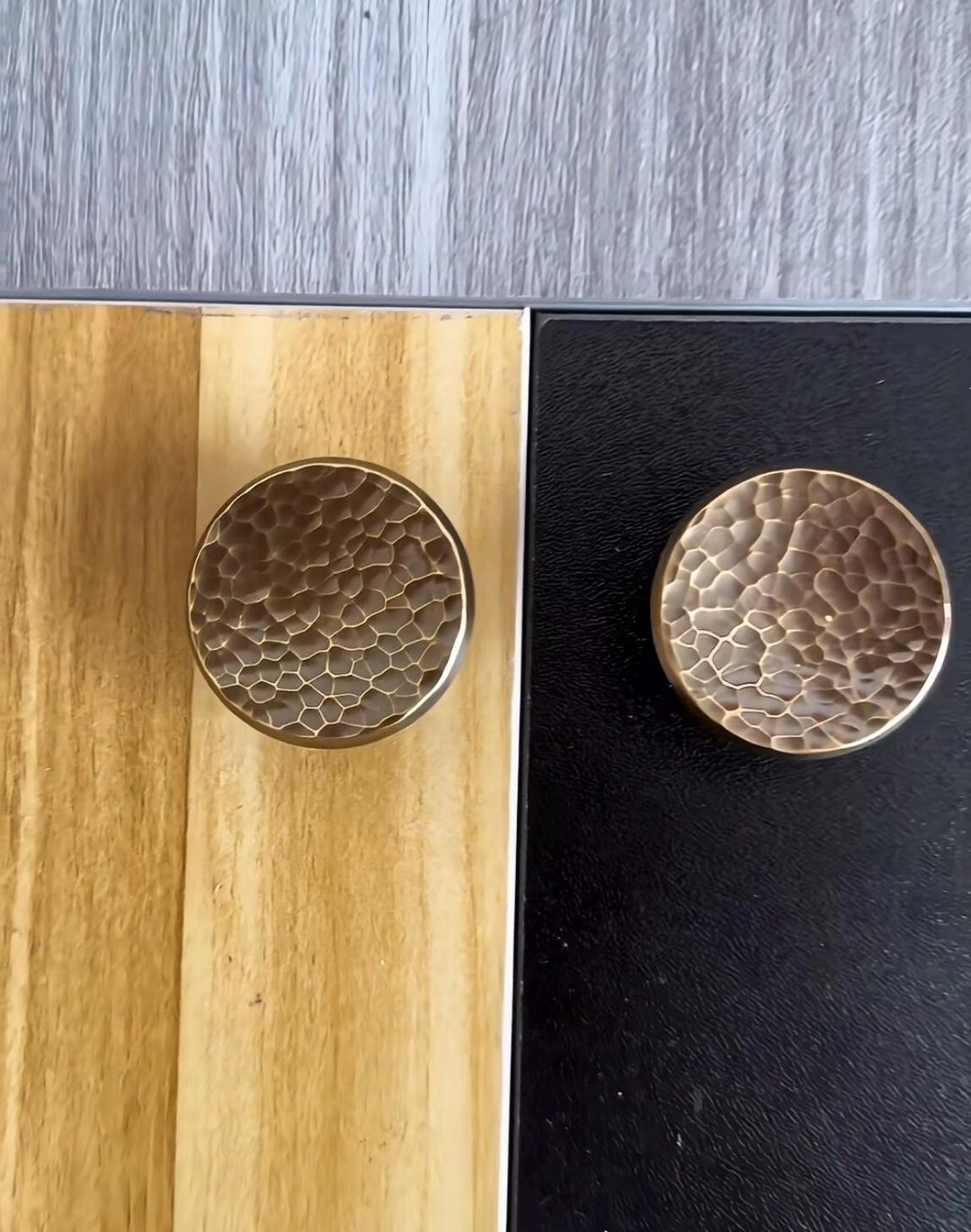 Brass Hammered Cabinet Knob, Antique Brass Cabinet One Hole Knobs, Handmade Cupboard Knobs ...